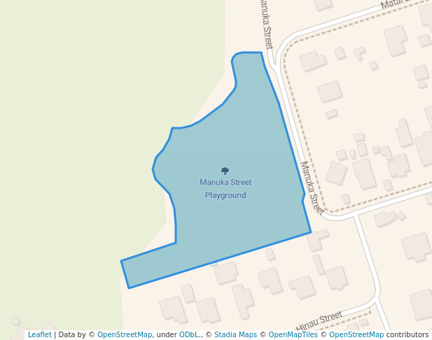 Manuka Street Playground in Dunedin | Map and Routes