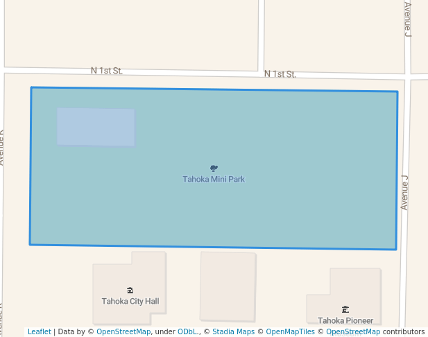 Tahoka Mini Park in Tahoka | Map and Routes