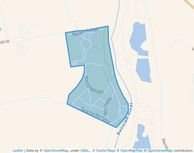 Riverside Park in Ukiah | Map and Routes