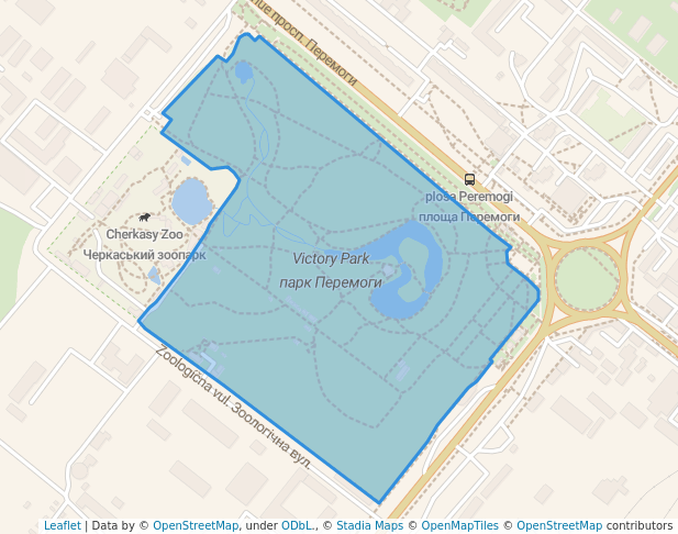 Victory Park in Cherkasy | Map and Routes