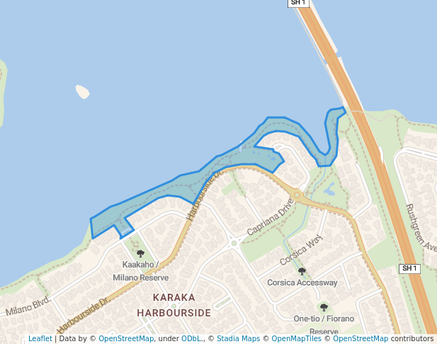 Hingaia Esplanade in Karaka | Map and Routes
