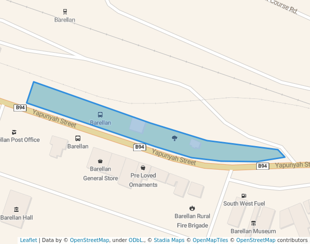 Evonne Goolagong Park in Barellan | Map and Routes