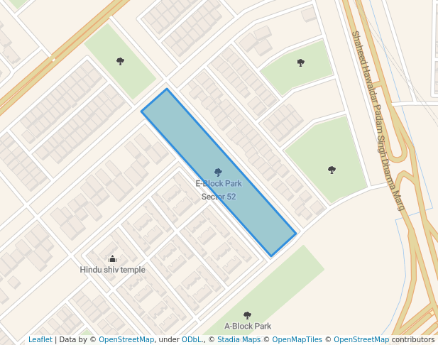 E-Block Park Sector 52 in Noida | Map and Routes