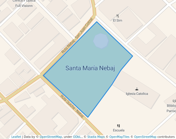 Parque Central Santa Maria Nebaj in Nebaj | Map and Routes