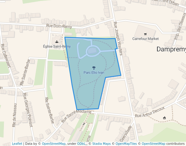Parc Elio Ivan in Charleroi | Map and Routes