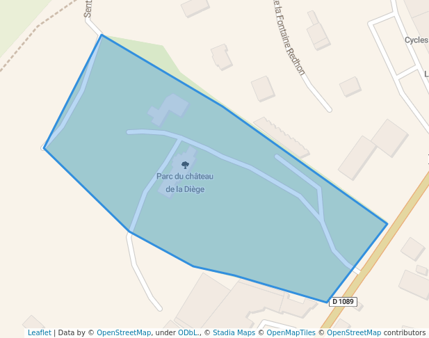 Parc du château de la Diège in Ussel | Map and Routes