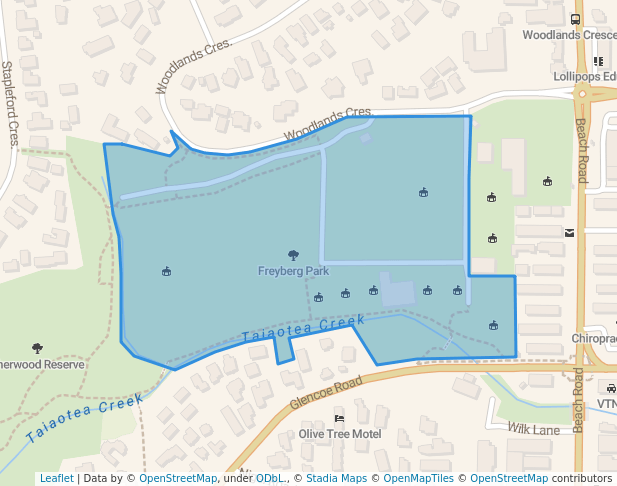 Freyberg Park in Auckland | Map and Routes