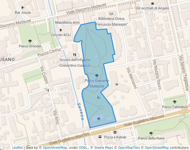 Parco Giacomo Matteotti in Cusano Milanino | Map and Routes