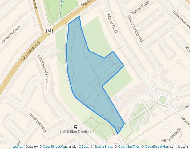 Long Meadow in New Malden | Map and Routes