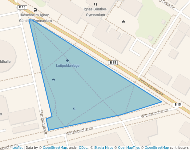 Luitpoldanlage in Rosenheim | Map and Routes