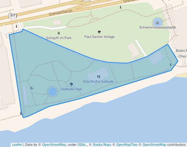 Solitude-Park in Basel | Map and Routes