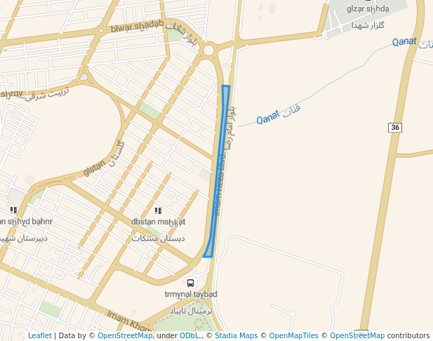 پارک خظی in Taybad | Map and Routes