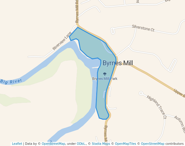 Brynes Mill Park in Byrnes Mill | Map and Routes