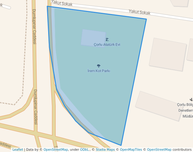 İrem Kot Parkı in Çorlu | Map and Routes