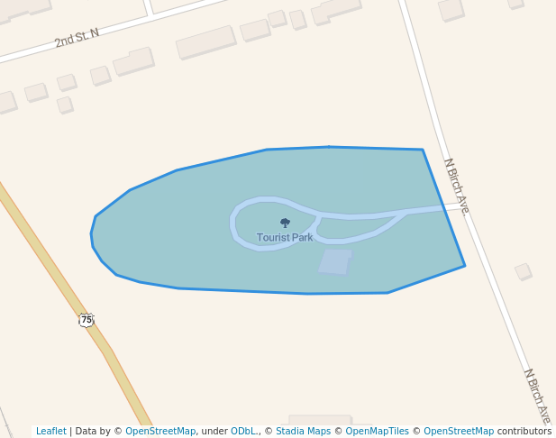 Tourist Park in Hallock | Map and Routes