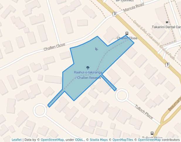Challen Reserve in Auckland | Map and Routes