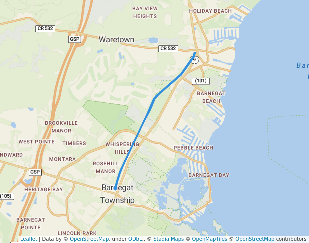 Barnegat Branch Trail in Ocean Township | Map and Routes