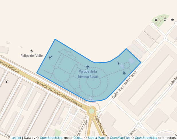 Parque de la Dehesa Boyal in San José de la Rinconada | Map and Routes