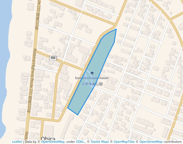 小平中央公園 in Obira | Map and Routes