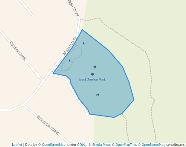 East Gordon Park in Gordon | Map and Routes