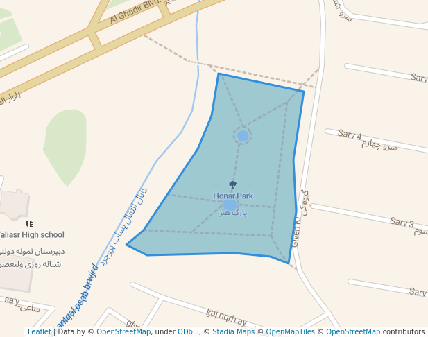 Honar Park in Borujerd | Map and Routes