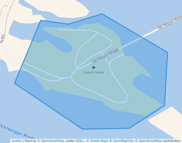 Latsch Island in Winona | Map and Routes