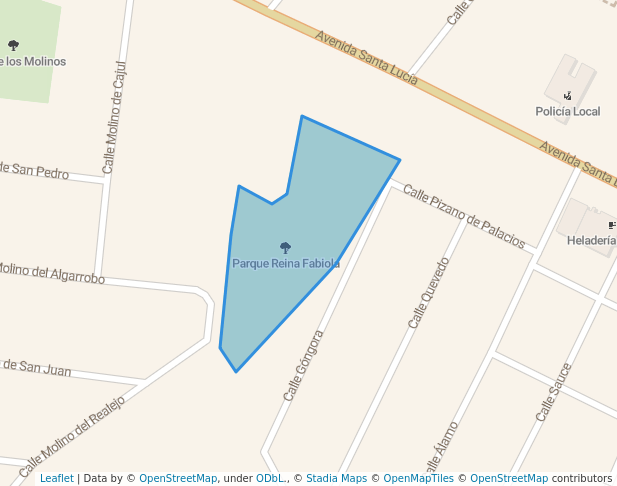 Parque Reina Fabiola in Alcalá de Guadaíra | Map and Routes