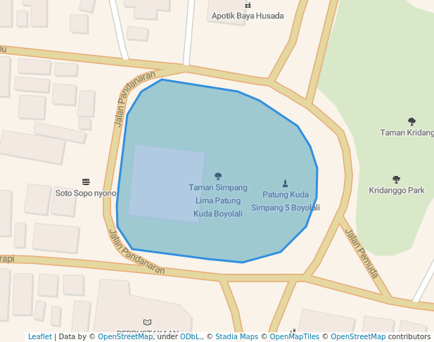Taman Simpang Lima Patung Kuda Boyolali in Boyolali | Map and Routes