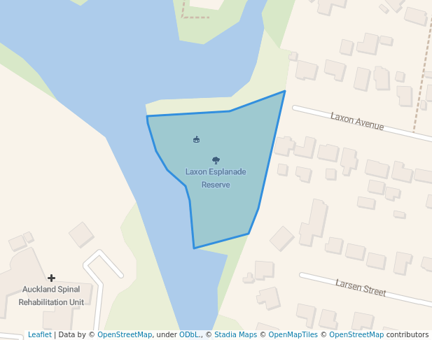 Laxon Esplanade Reserve in Auckland | Map and Routes