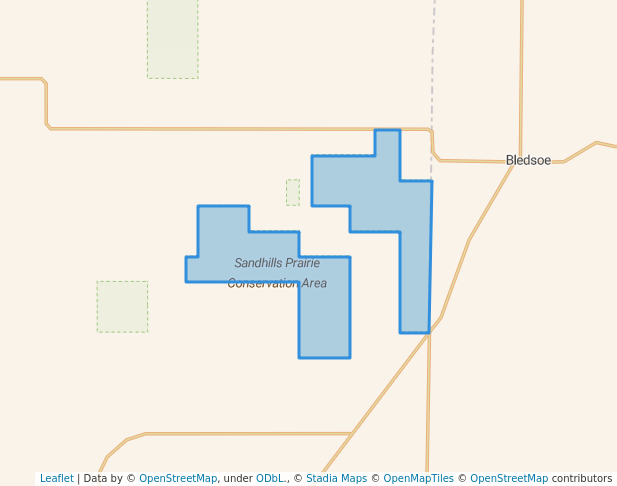 Sandhills Prairie Conservation Area in Milnesand | Map and Routes