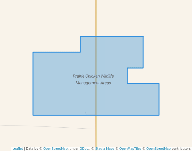 Prairie Chicken Wildlife Management Areas in Pep | Map and Routes
