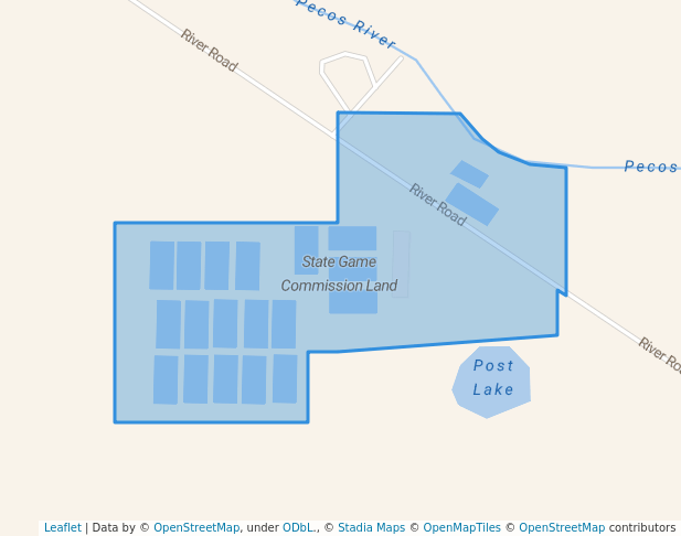 State Game Commission Land in Santa Rosa | Map and Routes