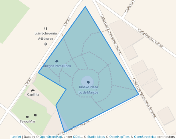 Parque Plaza Lo De Marcos in Lo de Marcos | Map and Routes