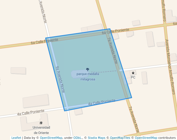 parque medalla milagrosa in San Miguel | Map and Routes