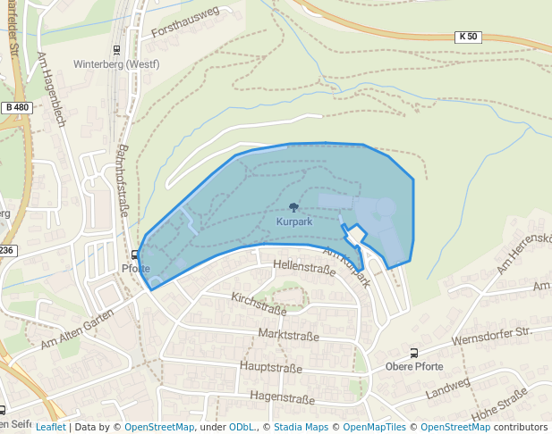 Kurpark in Winterberg | Map and Routes