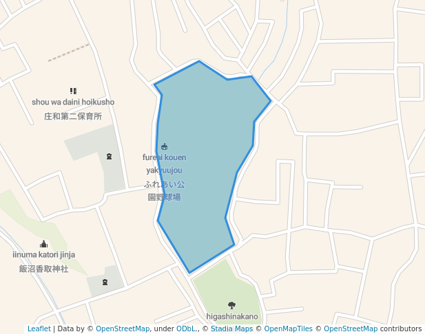 東中野ふれあい公園 in Kasukabe | Map and Routes