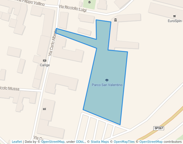 Parco San Valentino in Leini | Map and Routes