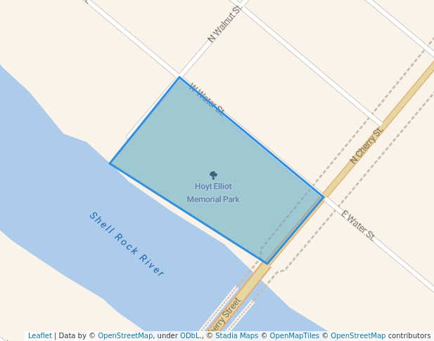 Hoyt Elliot Memorial Park in Shell Rock | Map and Routes