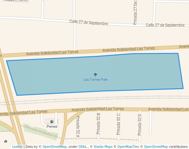 Las Torres Park in Metepec | Map and Routes