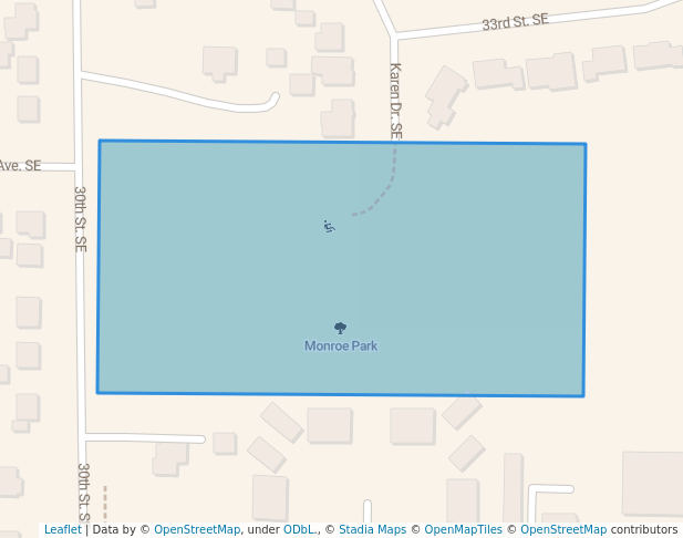 Monroe Park in Cedar Rapids | Map and Routes