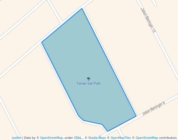 Taman Sari Park in Banting | Map and Routes