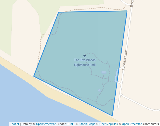 The Five Islands Lighthouse Park in Lower Five Islands | Map and Routes