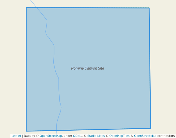 Romine Canyon Site in Blanco | Map and Routes