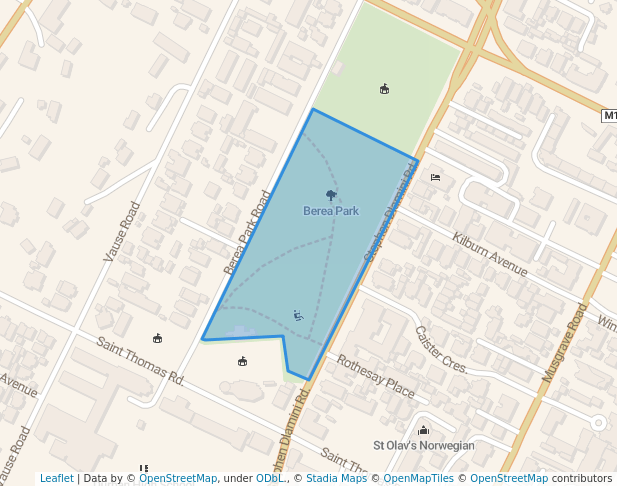 Berea Park in Berea | Map and Routes