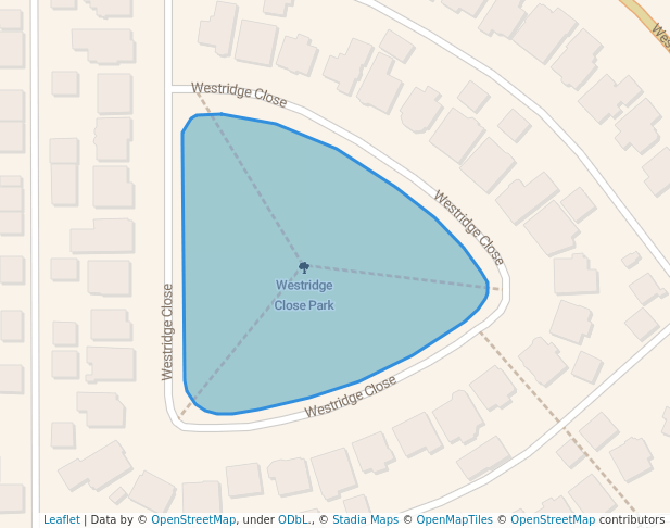 Westridge Close Park in Okotoks | Map and Routes