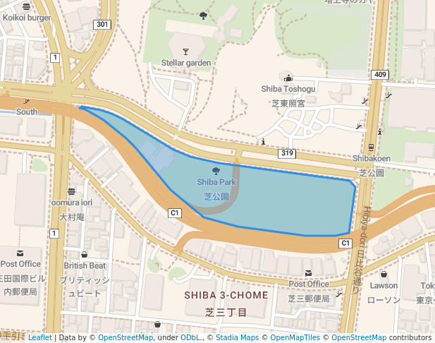 Shiba Park in Minato City | Map and Routes