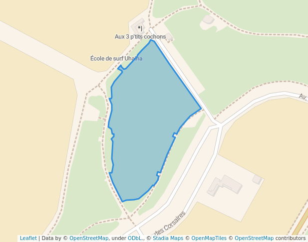 Parc des Corsaires in Anglet | Map and Routes