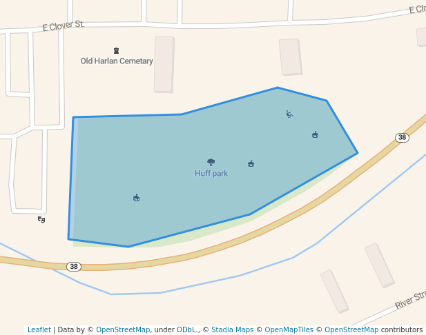 Huff park in Harlan | Map and Routes
