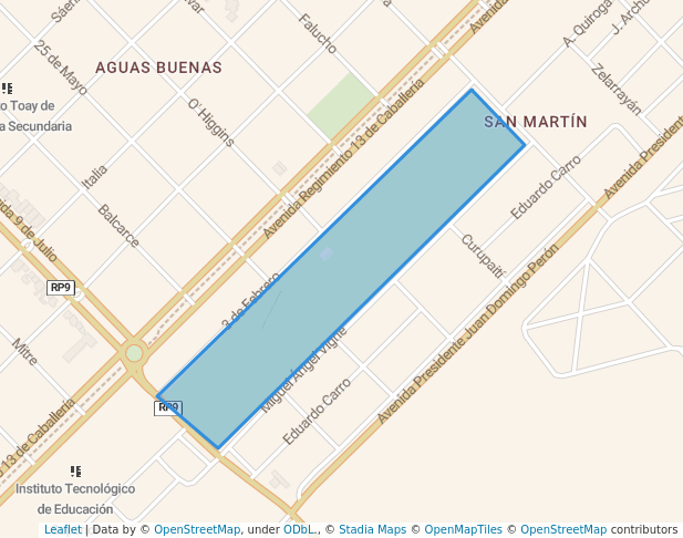 Paseo de las Vías in Toay | Map and Routes