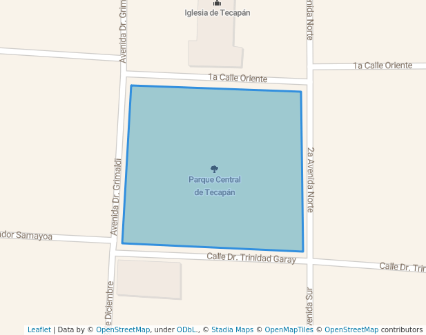 Parque Central de Tecapán in Tecapán | Map and Routes